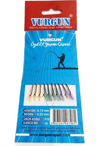 80GR Atarlı Istavrit Çaparisi F10 80GR Atarlı Istavrit Çaparisi F10