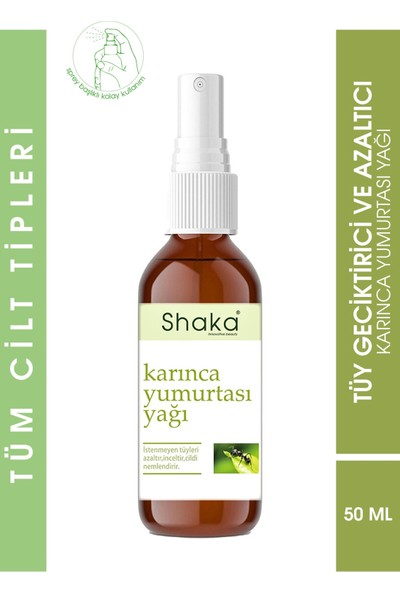 SHAKA Tüy Azaltıcı Karınca Yumurtası Yağı 50 ml SHAKA Tüy Azaltıcı Karınca Yumurtası Yağı 50 ml