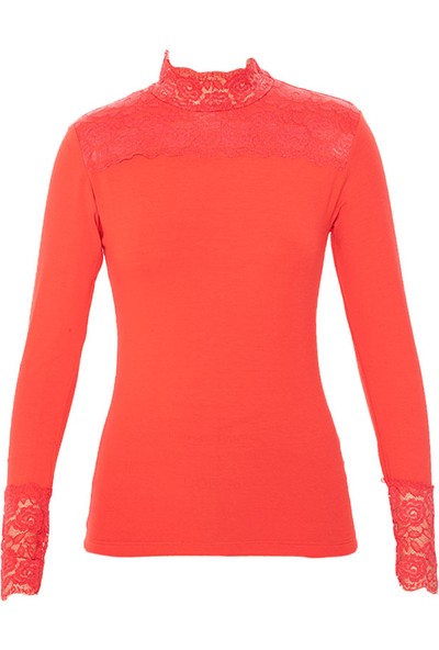 Arancia Dantelli Balıkçı Yaka Uzun Kol Arancia Dantelli Balıkçı Yaka Uzun Kol