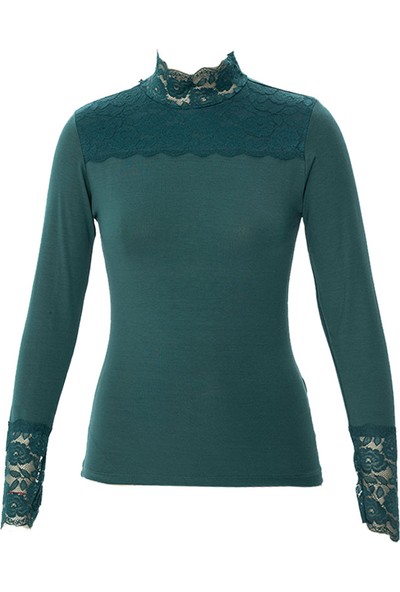 Arancia Dantelli Balıkçı Yaka Uzun Kol Arancia Dantelli Balıkçı Yaka Uzun Kol