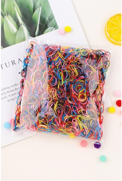 Bahels 1000 Adet Renkli Saç Örgü Perma Lastiği Bahels 1000 Adet Renkli Saç Örgü Perma Lastiği