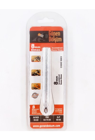 Gönen Döküm Seramik Fayans Kesme Elması Seramik Elmas Uç 8mm 5/16 Inç Gönen Döküm Seramik Fayans Kesme Elması Seramik Elmas Uç 8mm 5/16 Inç