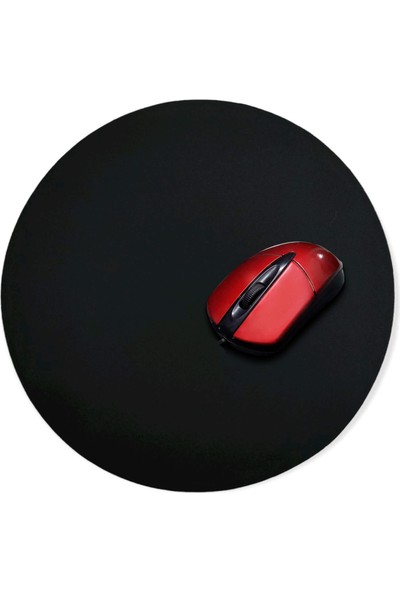 Yuvarlak Mouse Pad - Siyah Geniş