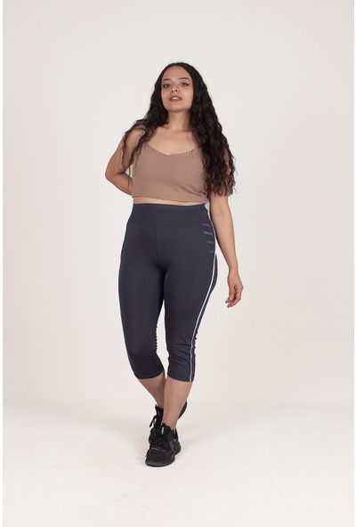 Truva Xxl Büyük Beden Kadın Giyim Mikro Sporcu Tayt Füme TA228 Truva Xxl Büyük Beden Kadın Giyim Mikro Sporcu Tayt Füme TA228