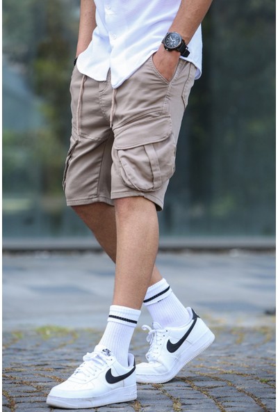 Vizon Regular Fit Kargo Cep Basic Kapri Şort 5781