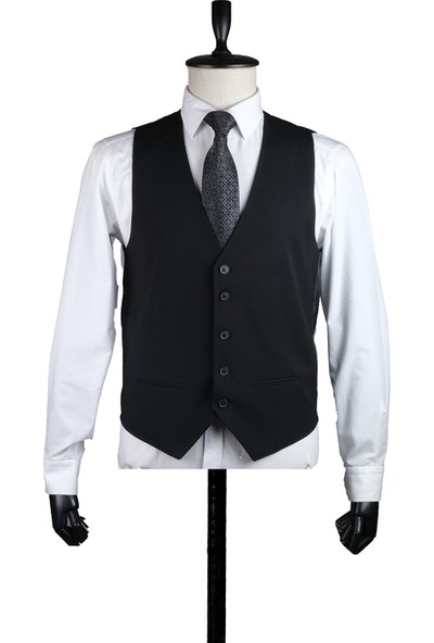 İmza Siyah Comfort Fit Yelek