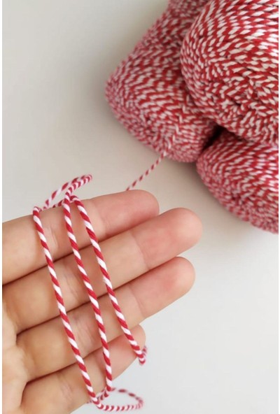 Tsundoku Kırmızı Beyaz Hediye Paketleme Ipi 20 Metre, Marteniçka Bileklik Takı Ipi Tsundoku Kırmızı Beyaz Hediye Paketleme Ipi 20 Metre, Marteniçka Bileklik Takı Ipi