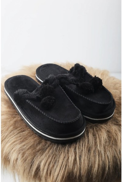 Pabucmarketi Kadın Kışlık Terlik Siyah