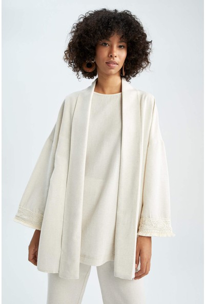 DeFacto Regular Fit Basic Viskon Kimono Y8501AZ22SM