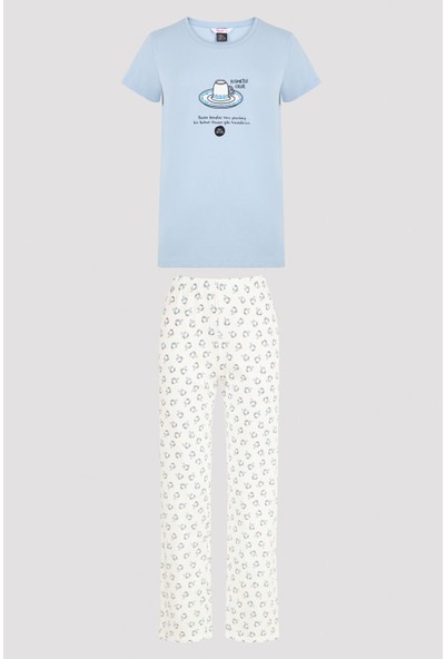 Çok Renkli Kısmetse Olur Pantolon Pijama Takımı