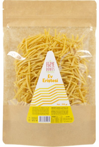 Egeye Dönüş Ev Yapımı Sade Erişte - 350 Gr. El Kesimi Sade Makarna (Geleneksel Yöntemlerle Üretilmiştir. Katkı Koruyucu Içermez) Egeye Dönüş Ev Yapımı Sade Erişte - 350 Gr. El Kesimi Sade Makarna (Geleneksel Yöntemlerle Üretilmiştir. Katkı Koruyucu Içermez)