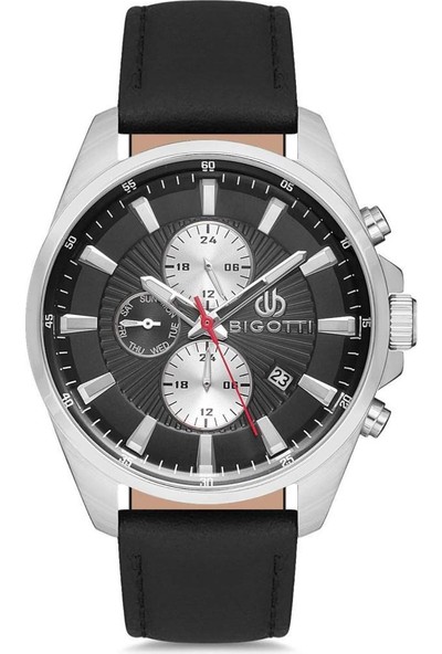 Bigotti LKS10178.2 Deri Kordon Erkek Kol Saati