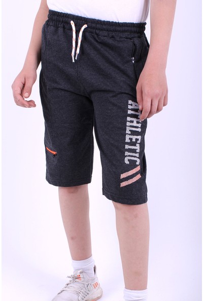 Fyk Kids Erkek Çocuk Autlantic Yazı Baskılı Fermuar Cepli Kapri