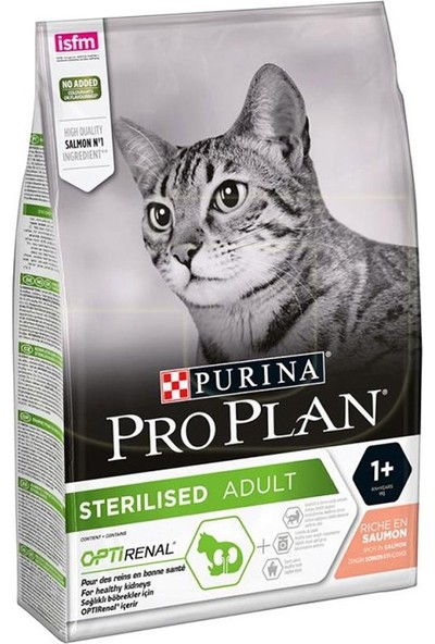 Pro Plan Sterilised Kısırlaştırılmış Kediler Için Somonlu ve Ton Balıklı Kedi Maması 3 kg Pro Plan Sterilised Kısırlaştırılmış Kediler Için Somonlu ve Ton Balıklı Kedi Maması 3 kg