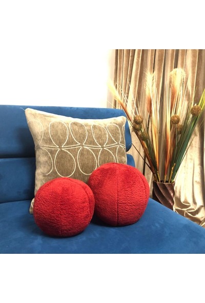 2' Li Top Kırlent Yastık Minder (Büyük Bordo 40 cm - Küçük Bordo 20 Cm) 2' Li Top Kırlent Yastık Minder (Büyük Bordo 40 cm - Küçük Bordo 20 Cm)