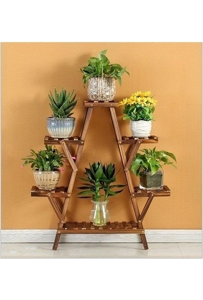 Ahşap Ceviz Renkli Çiçeklik