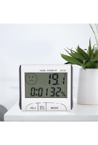 Homecare Termometre Higrometre Saat Alarm Göstergesi 716397