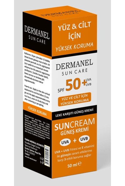 Dermanel Leke Karşıtı Spf 50+ Güneş Kremi 50 ml