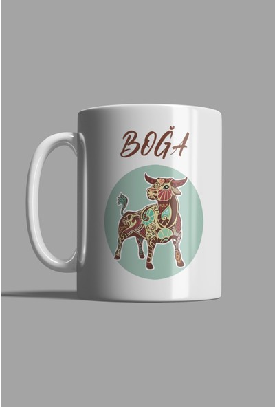 Bahf Mug - Boğa Burcu Porselen Kupa Bardak Bahf Mug - Boğa Burcu Porselen Kupa Bardak