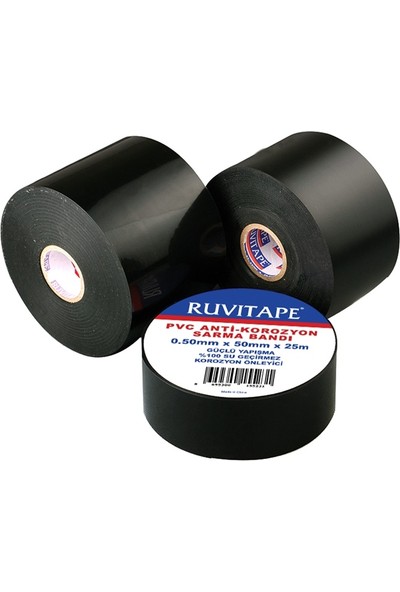 Ruvitape Pvc Anti Korozyon (Soğuk Sargı) Bandı-Ruvıtape (75mm X 25mt) Ruvitape Pvc Anti Korozyon (Soğuk Sargı) Bandı-Ruvıtape (75mm X 25mt)