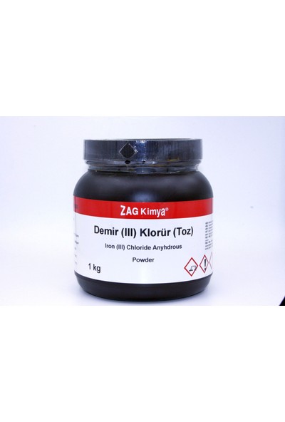 Zag Kimya Demir Iıı Klorür Toz, Tech Grade 1kg Zag Kimya Demir Iıı Klorür Toz, Tech Grade 1kg