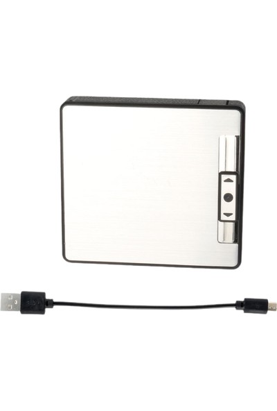 USB Çakmaklı Taşınabilir Metal Sigara Kutuları USB Çakmaklı Taşınabilir Metal Sigara Kutuları