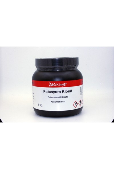 Zag Kimya Potasyum Klorat %99,8 Chem Pure 1kg Zag Kimya Potasyum Klorat %99,8 Chem Pure 1kg