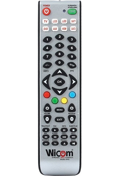 Easy Toptan Wicom 8 In1 Evrensel Akıllı Kumanda Easy Toptan Wicom 8 In1 Evrensel Akıllı Kumanda