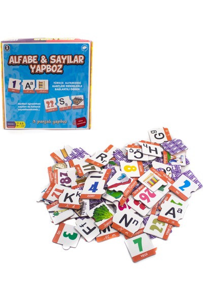 Mix Oyuncak Alfabe ve Sayılar Yapboz 84 Parça Mix Oyuncak Alfabe ve Sayılar Yapboz 84 Parça