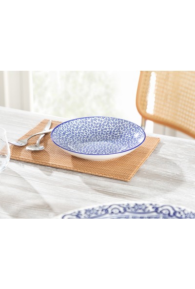 Rêve Bleu Ensoleillé Yemek Tabağı - Mavi - 20 cm