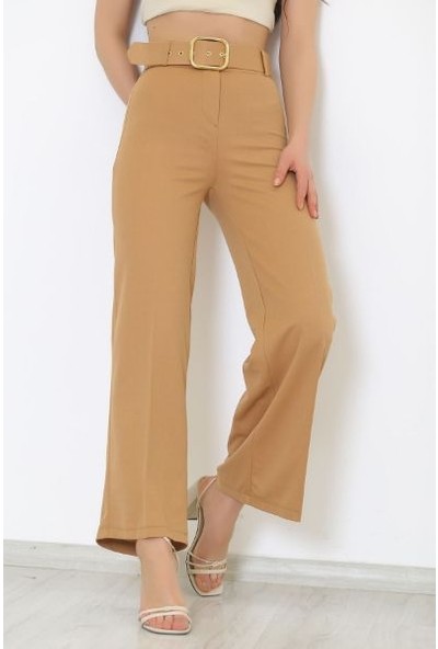 E Moda Kemerli Palazzo Pantolon Sütlükahve - 24194.5176. E Moda Kemerli Palazzo Pantolon Sütlükahve - 24194.5176.