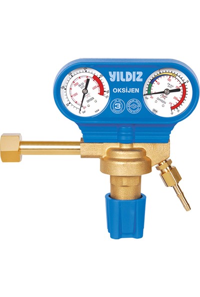 Yıldız Gaz Armatürleri 5301S Oksijen Tüp Regülatörü (Saat) G 3/4 Yıldız Gaz Armatürleri 5301S Oksijen Tüp Regülatörü (Saat) G 3/4