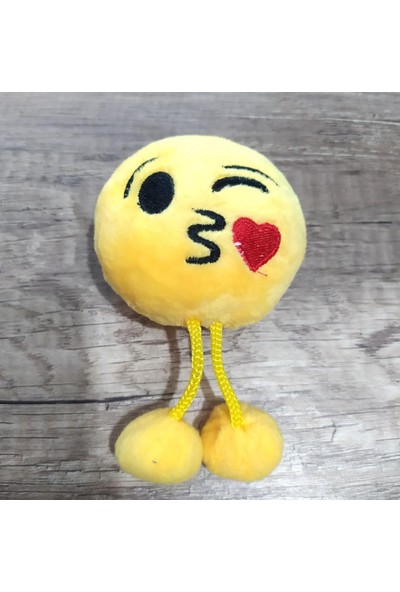 Emoji Öpücük Sevimli Peluş Anahtarlık Çanta Süsü Oyuncak 12 cm