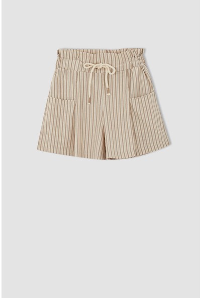 DeFacto Cepli Keten Karışımlı Şort X6612AZ22HS