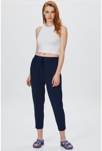 İkiler Beli Lastikli ve Bağcıklı Pantolon 022-2001