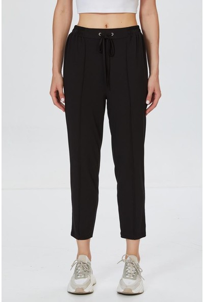İkiler Beli Lastikli ve Bağcıklı Pantolon 022-2001