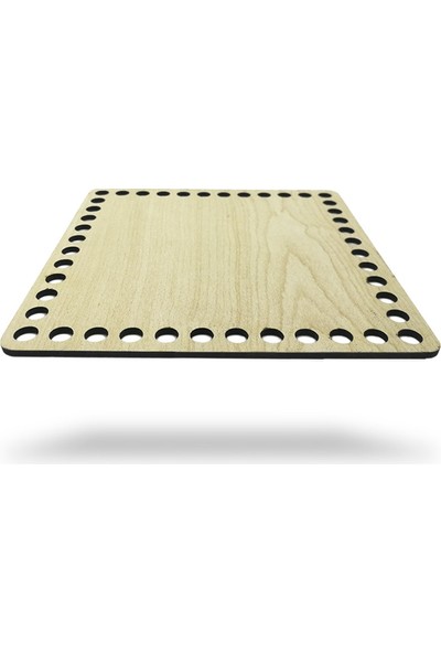Ahşap Çanta Tabanı - 15X15 - Kare - Bej - 10 Adet Ahşap Çanta Tabanı - 15X15 - Kare - Bej - 10 Adet