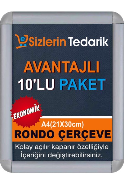 Turkuaz A4 Rondo Çerçeve Ekonomik Kolay Açılır Kapanır Turkuaz A4 Rondo Çerçeve Ekonomik Kolay Açılır Kapanır