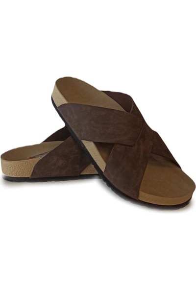 Pierre Cardin Erkek Çapraz Bant Kahve Günlük Terlik 6675 V1