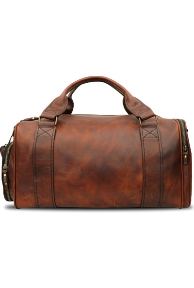 Rbx Leather Hakiki Deri / Seyahat & Spor Çantası Unisex - Kızıl Kahve Rbx Leather Hakiki Deri / Seyahat & Spor Çantası Unisex - Kızıl Kahve