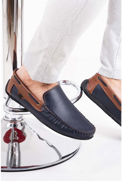 Freemax Loafer Rog Erkek Ayakkabı Rog.227 Lacivert Taba Freemax Loafer Rog Erkek Ayakkabı Rog.227 Lacivert Taba