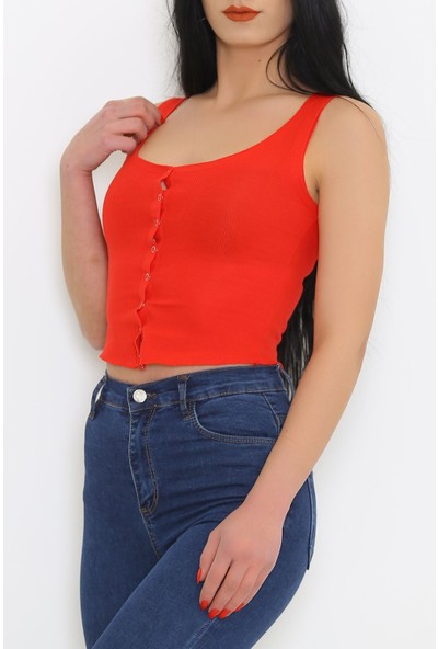 Yasfa Önü Çıtçıtlı Atlet Kırmızı - 8686.1092. Yasfa Önü Çıtçıtlı Atlet Kırmızı - 8686.1092.