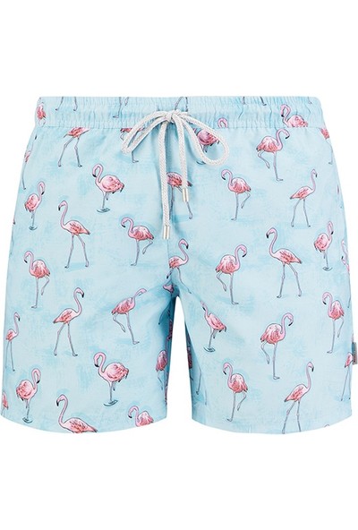 John Frank Flamingo Blue Erkek Mayo Şort