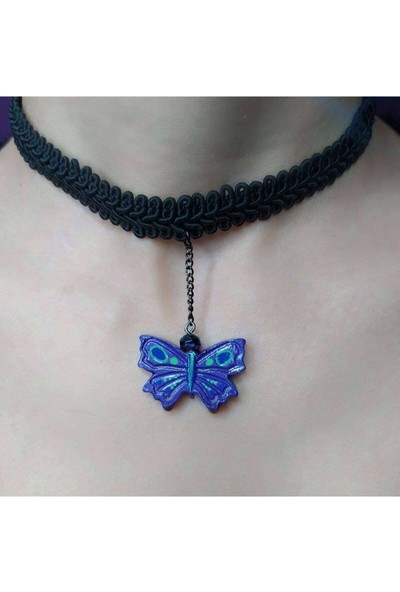 Luwi Shopping Doğum Günü Hediyesi Çift Taraflı Kelebek Temalı Choker Seramik Kil Dövme Tattoo Kolye Luwi Shopping Doğum Günü Hediyesi Çift Taraflı Kelebek Temalı Choker Seramik Kil Dövme Tattoo Kolye