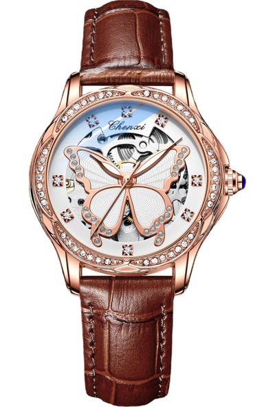 Devils Eye Kadın Kelebek Kadran Moda Elmas Set Mekanik Saat (Yurt Dışından) Devils Eye Kadın Kelebek Kadran Moda Elmas Set Mekanik Saat (Yurt Dışından)