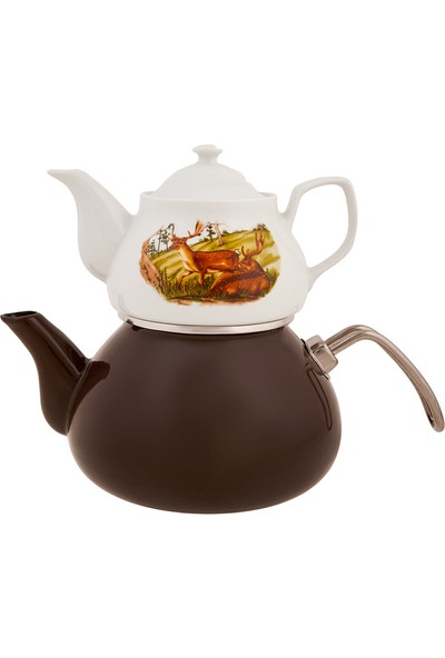 Karaca Legend Midi Grove Porselen Demlikli Çaydanlık Takımı