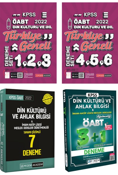 Pegem Yayınları ÖABT Din Kültürü 6' Lı Deneme + Din Kültürü 7 Deneme + Panem Din Kültürü 3+1 Deneme Pegem Yayınları ÖABT Din Kültürü 6' Lı Deneme + Din Kültürü 7 Deneme + Panem Din Kültürü 3+1 Deneme