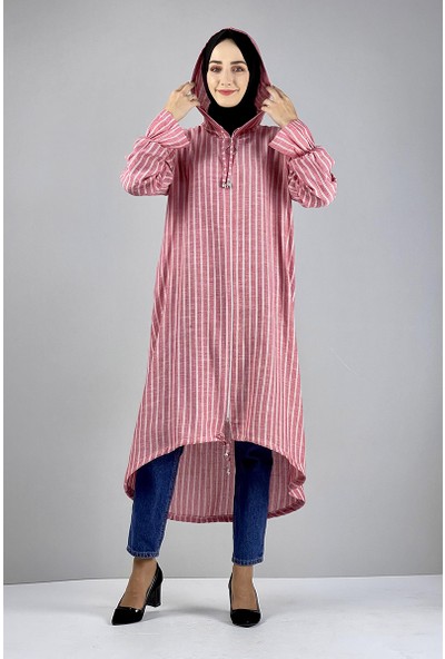 Sinelay Moda Çizgi Çizgili Tesettür Kap Bordo Sinelay Moda Çizgi Çizgili Tesettür Kap Bordo