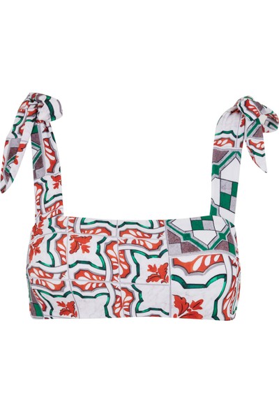 DeFacto Nefes İstanbul X Defacto Regular Fit Desenli Bikini Üstü X7835AZ22HS