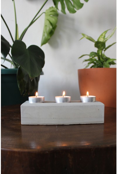 Ayla Kişisel Mini Beton Şömine Dikdörtgen (1 Lt Yakıt) Ayla Kişisel Mini Beton Şömine Dikdörtgen (1 Lt Yakıt)